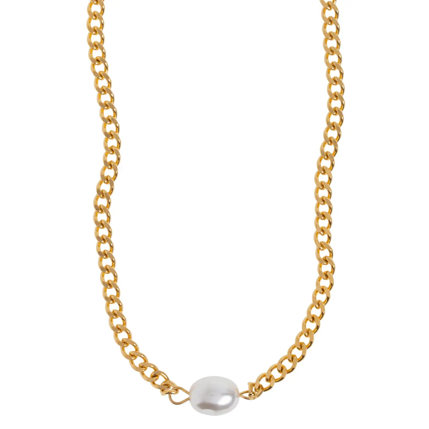 Stainless steel pearl necklace store